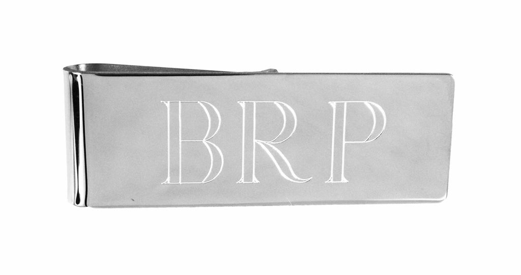 Engravable Solid Sterling Silver Money Clip Personalized Engraved Mono ...