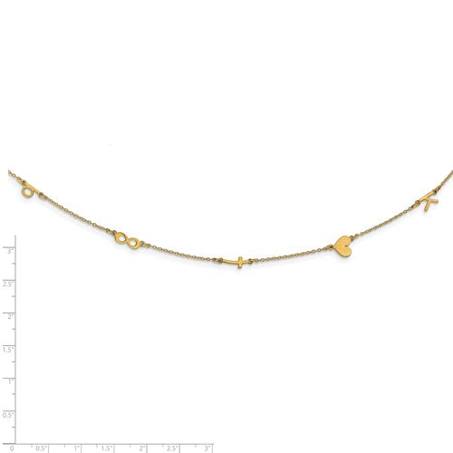 14k 10k Gold Silver Initials Numbers Symbols Personalized Necklace ...